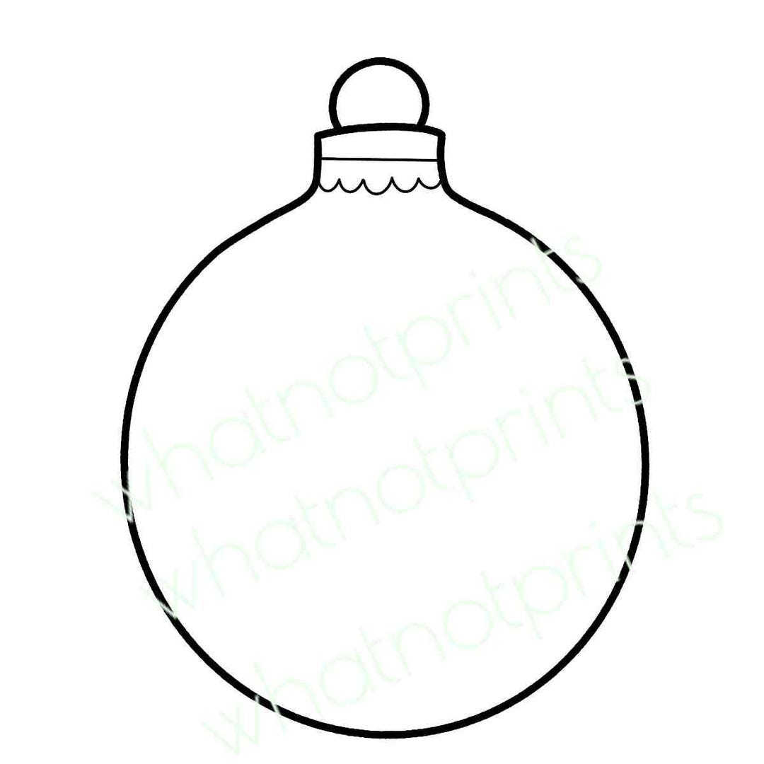 Commercial Christmas Ornament Outline Stencil or Template PNG ...