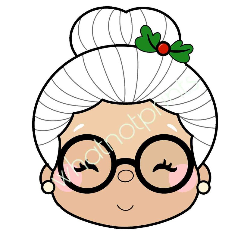 Mrs Claus Face - Etsy