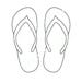 Commercial Flip Flop Clipart PNG Outline, Template, Stencil ...