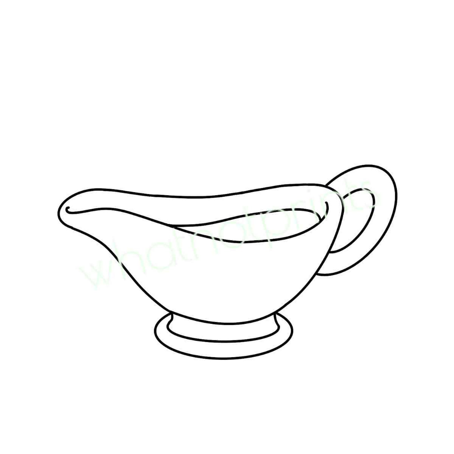 Gravy Boat Outline PNG Digital Download - Etsy