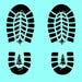 Santa's Boot Prints Template, Stencil High Resolution Christmas Clipart ...
