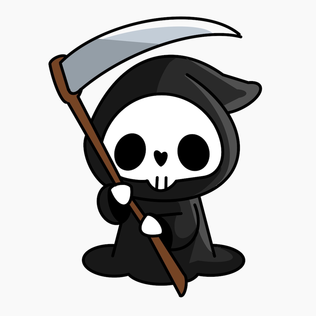 Commercial Use Cute Grim Reaper - Etsy