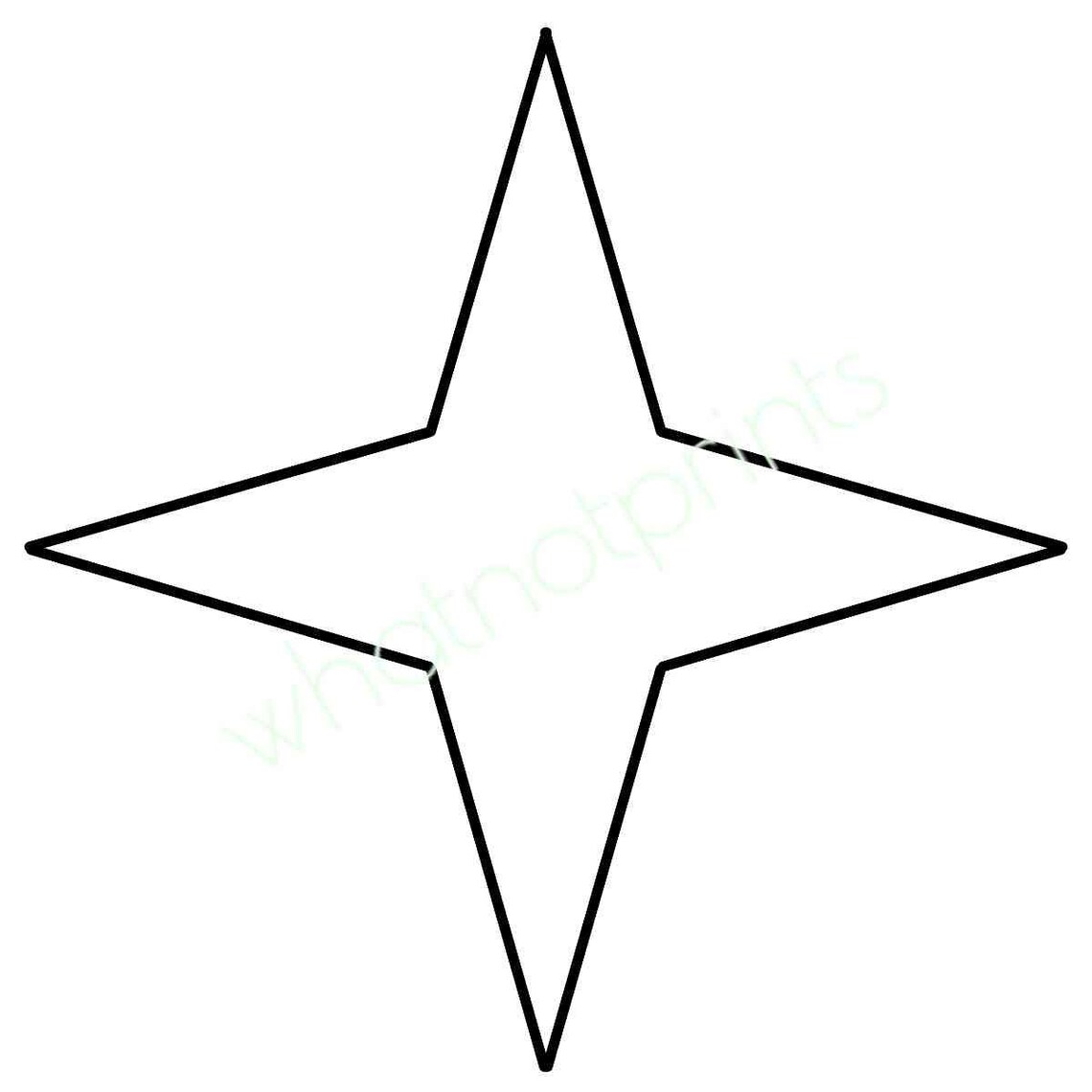 Commercial Four Point Star PNG Transparent Background Instant Digital ...