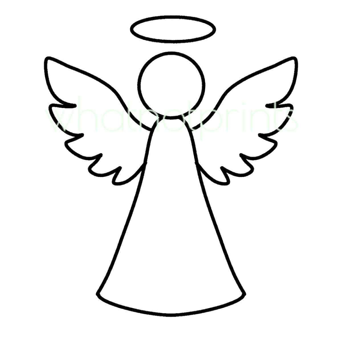 Commercial Angel Outline With Halo High Resolution PNG Transparent ...