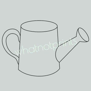 Commercial Watering Can Template, Stencil, Outline, Pattern PNG & SVG ...