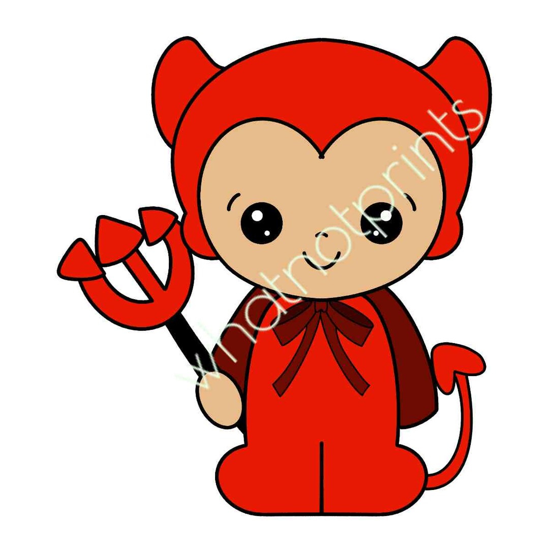 Commercial Cute Little Devil Satan Costume PNG Transparent Background ...