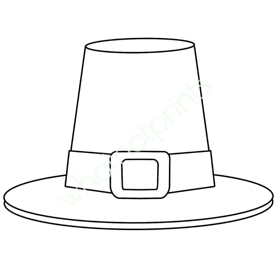 Pilgrim Hat Outline PNG - Etsy