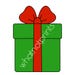 Christmas Gift Outline PNG, Commercial Use Template (digital Download ...