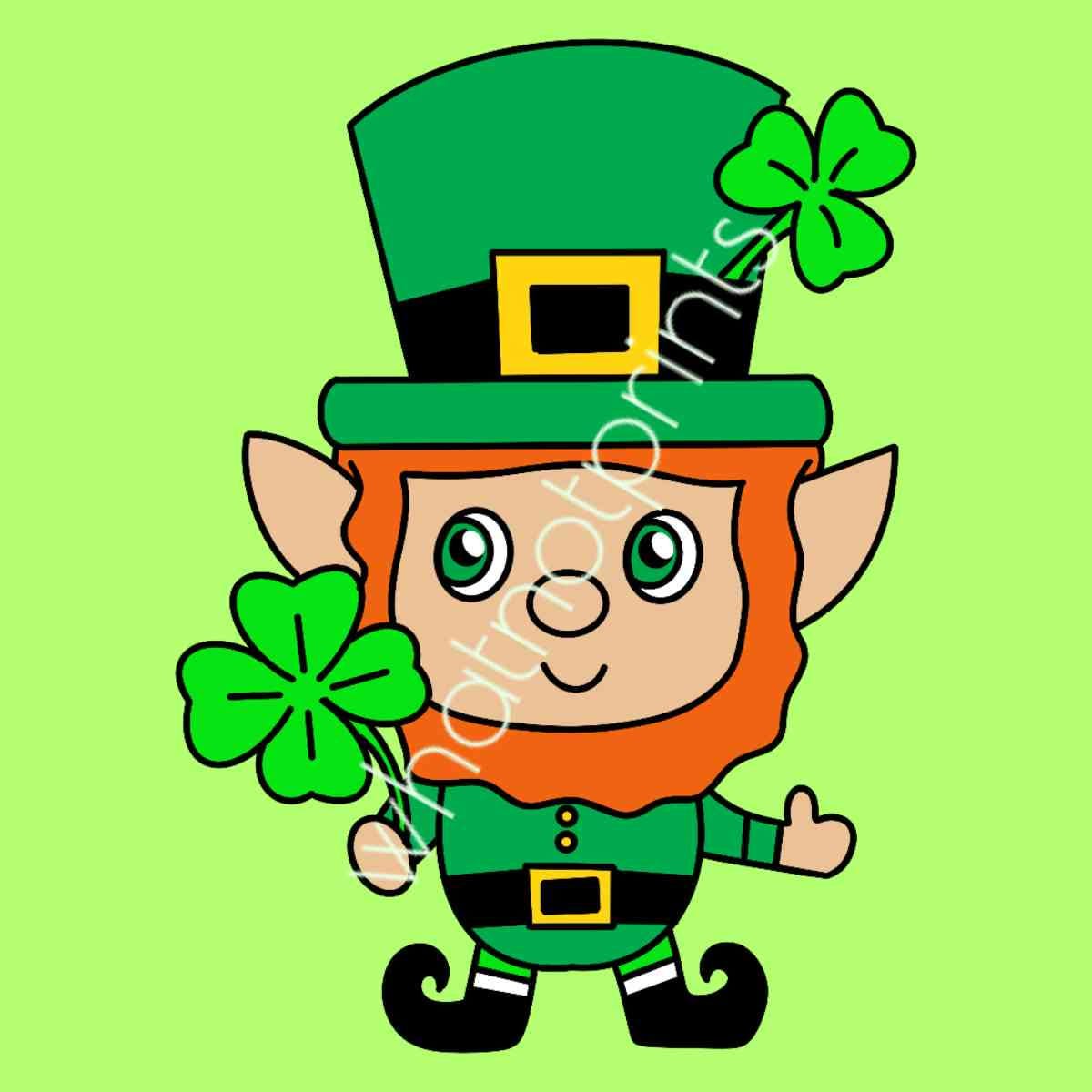 Commercial Cute Little Leprechaun PNG Transparent Background Clipart ...