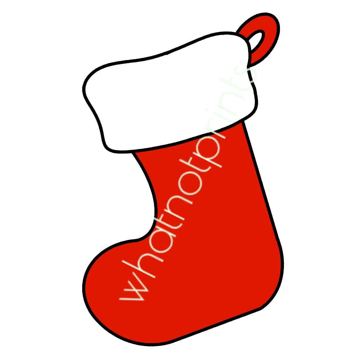 Commercial Stocking Stencil, Outline, Coloring Page, Decorate Your Own ...