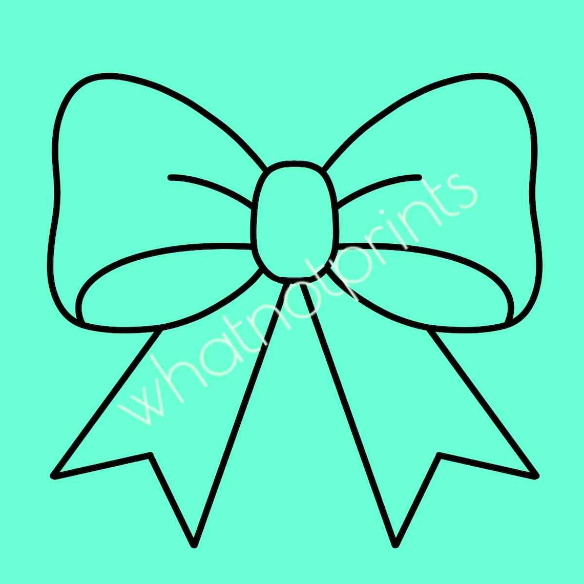 Bow Stencil or Template PNG Transparent Background - Etsy