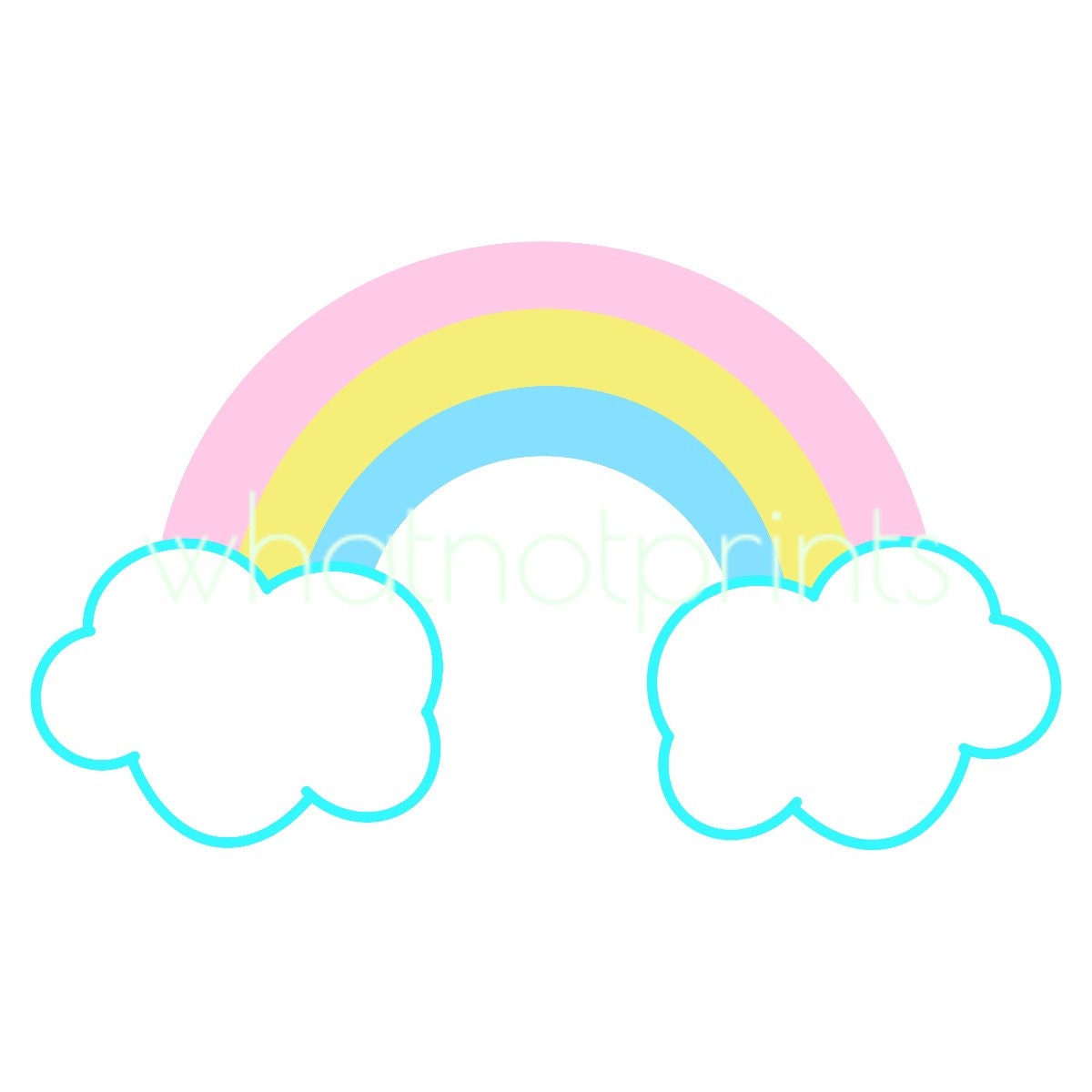 Commercial Pastel Rainbow With Clouds Png Transparent Background ...