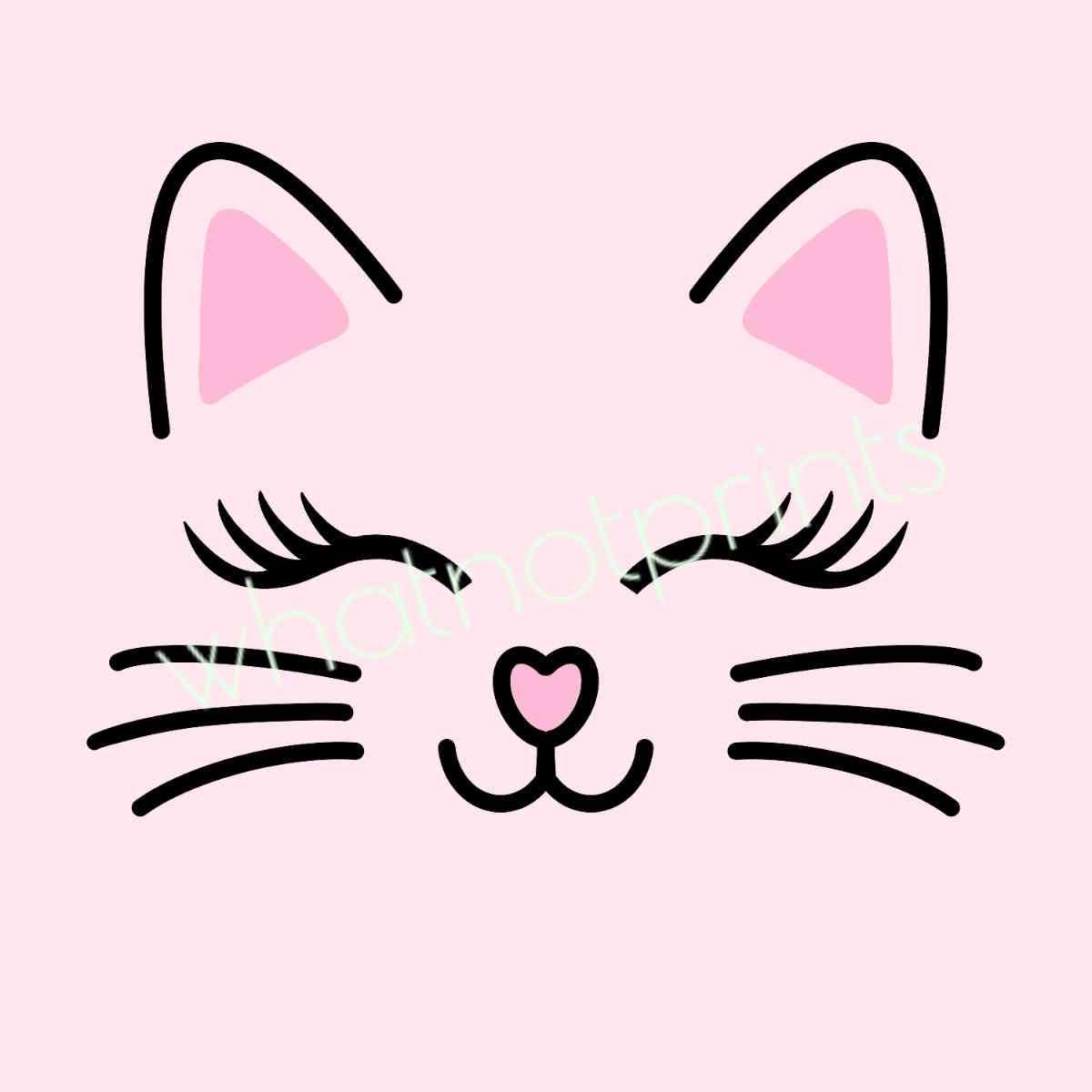 Commercial Cute Cat's Face PNG Transparent Background High Resolution ...