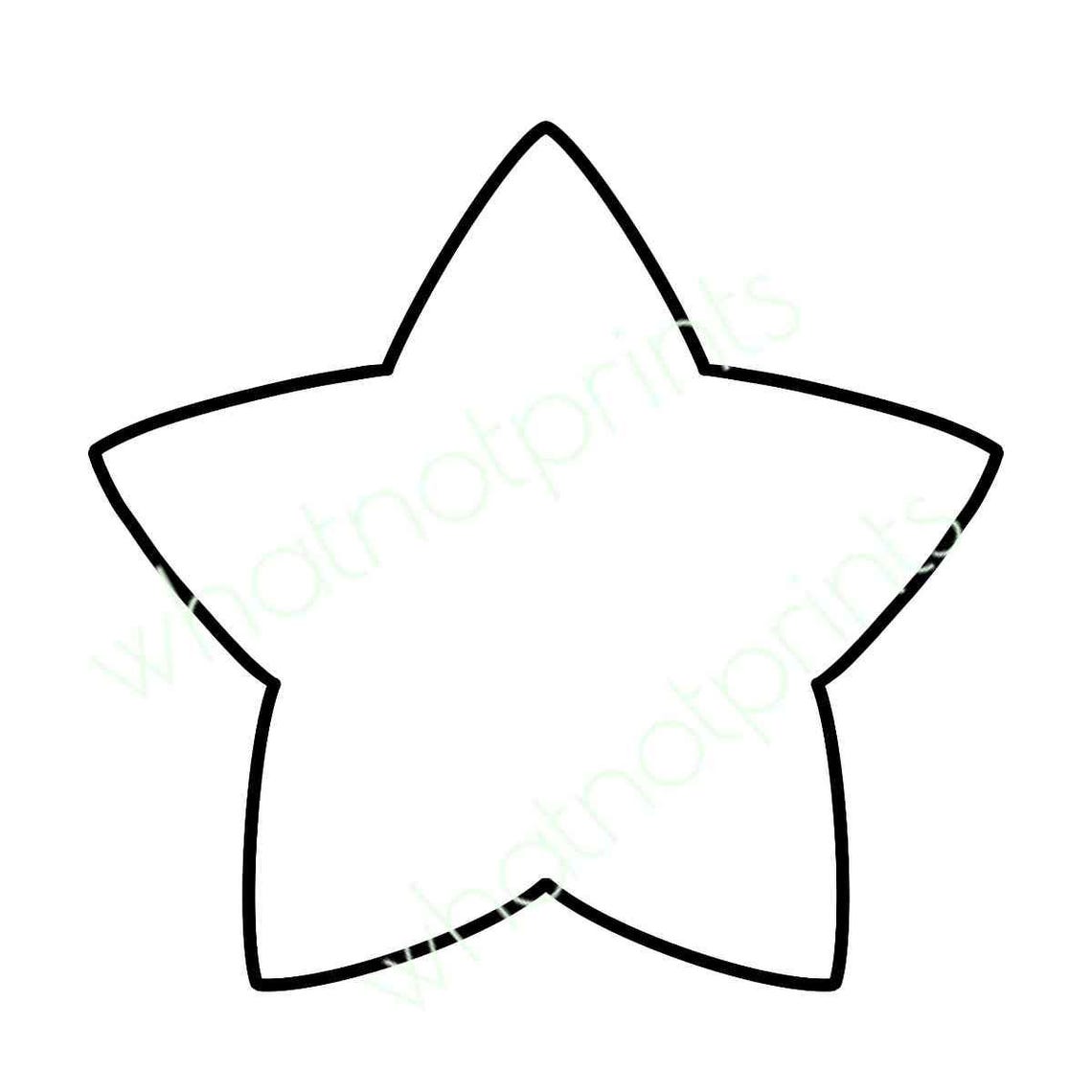 Commercial Rounded Star Outline, Pattern, Stencil, or Template PNG ...