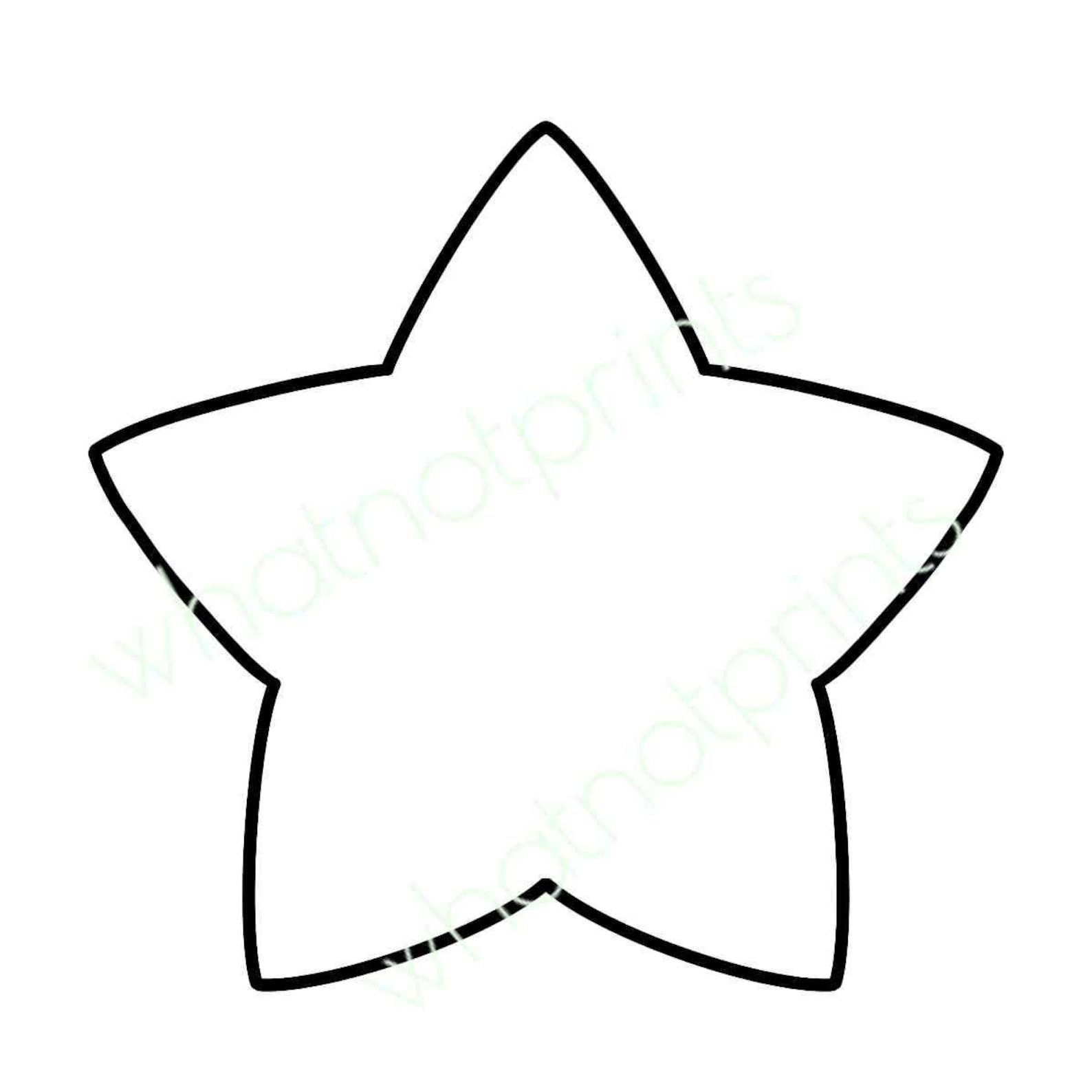 Commercial Rounded Star Outline, Pattern, Stencil, or Template PNG ...