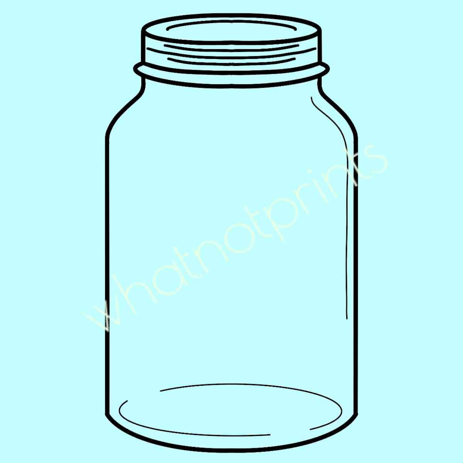 Commercial Empty Mason Jar PNG & SVG Transparent Background Instant ...
