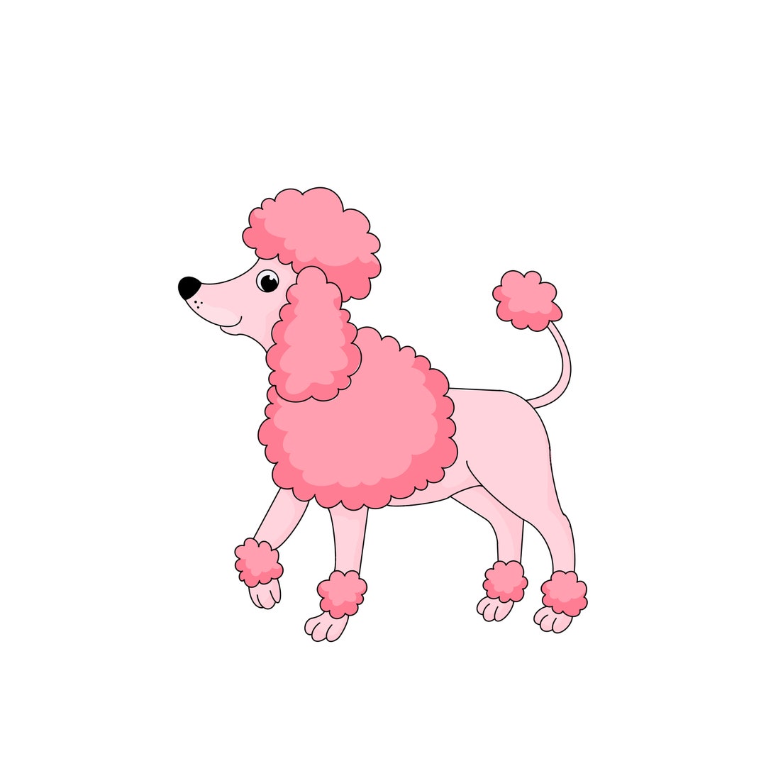 Commercial Use Ok Transparent Pink Poodle - Etsy