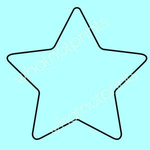 Rounded Star Outline PNG: Commercial Use Template (digital Download) - Etsy