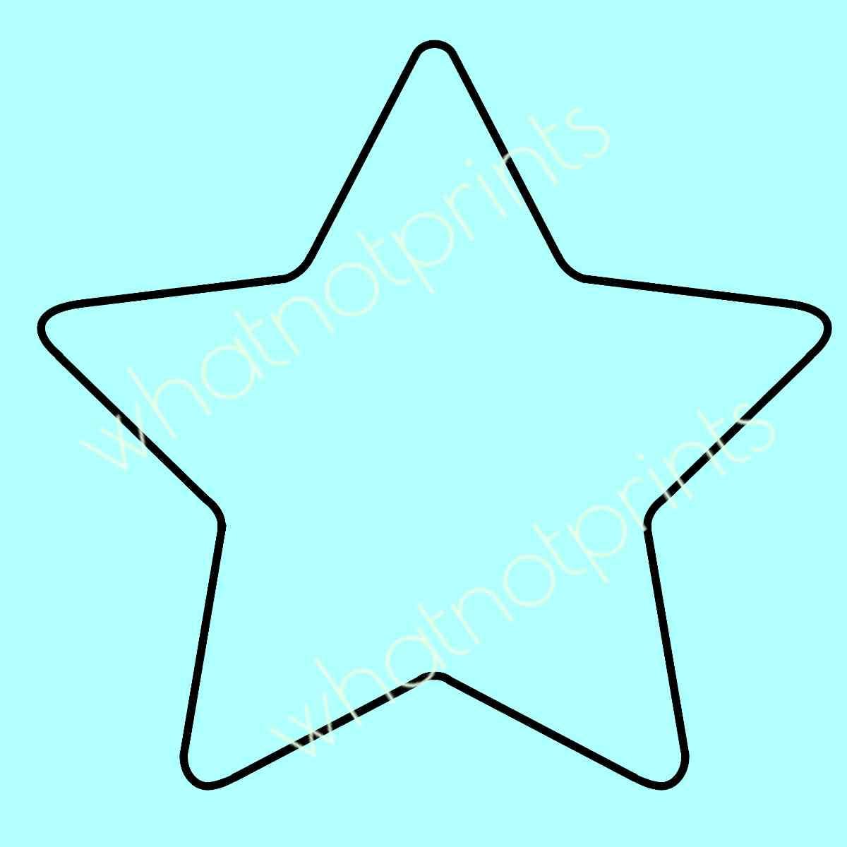 Rounded Star Outline PNG: Commercial Use Template (digital Download) - Etsy