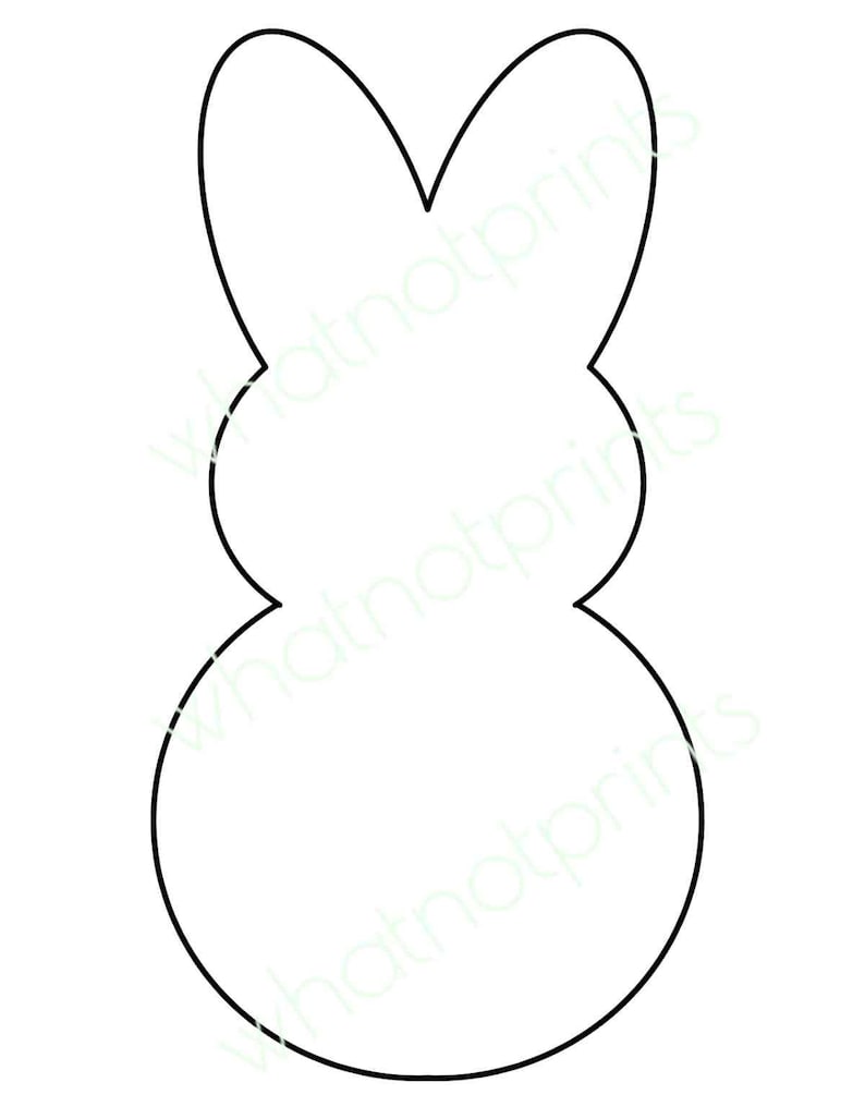 Peeps Silhouette, Template, Stencil, Shape, or Outline PNG Transparent ...