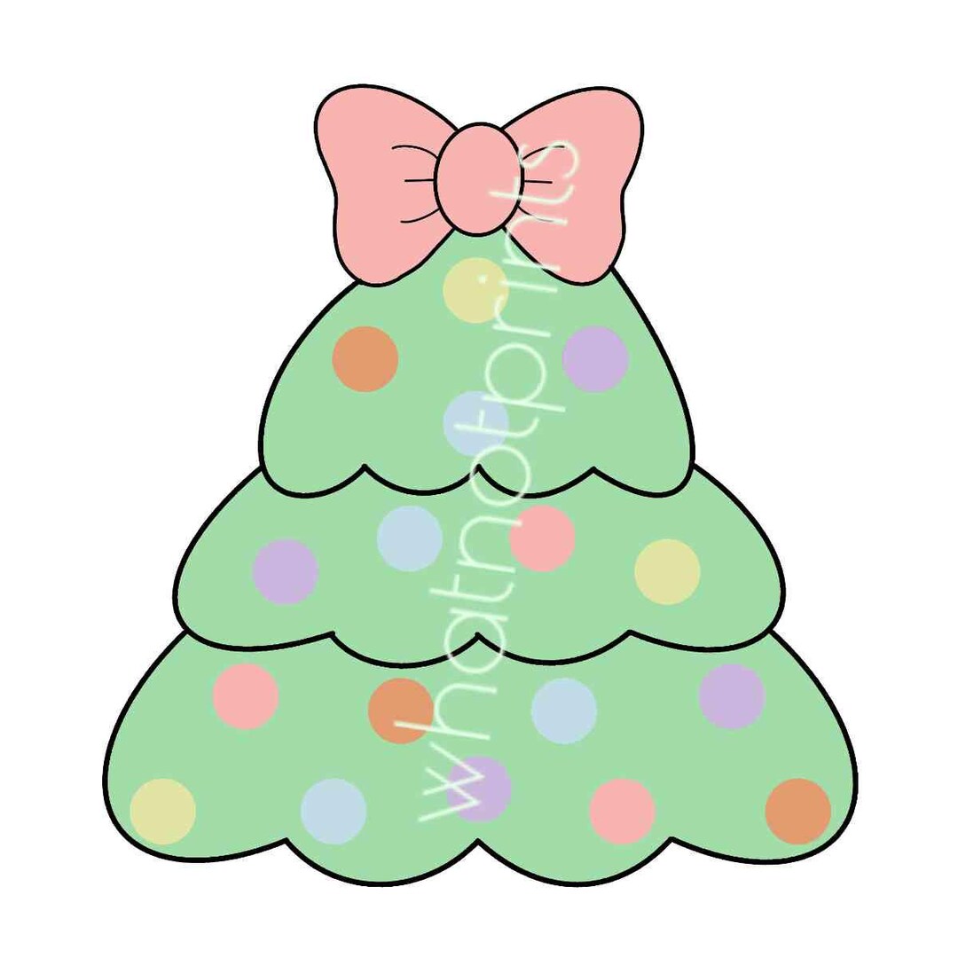 Pastel Christmas Tree PNG Clipart: Commercial Use, Transparent ...