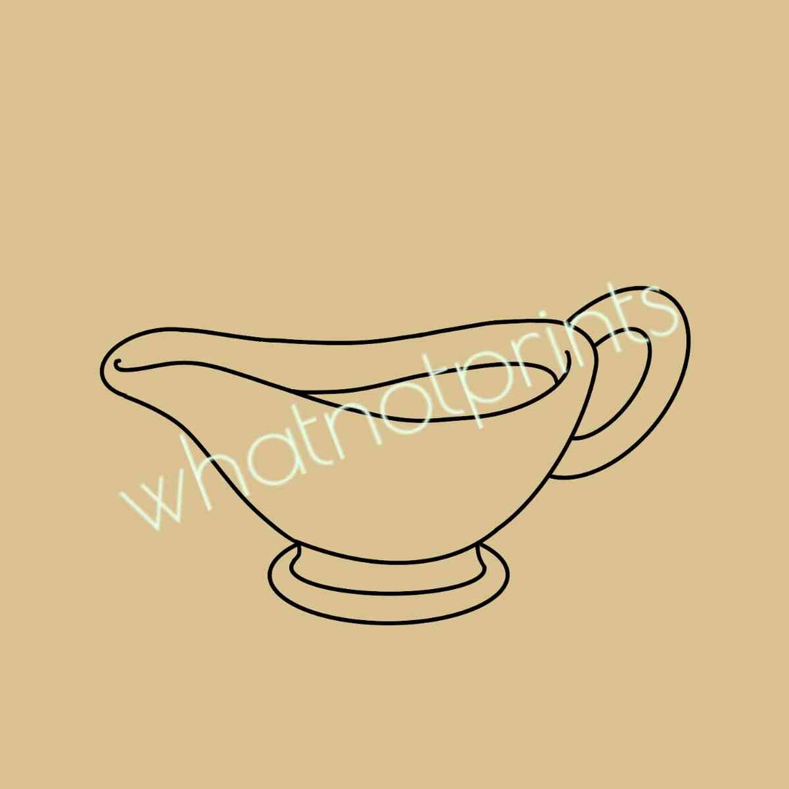 Gravy Boat Outline PNG Digital Download - Etsy