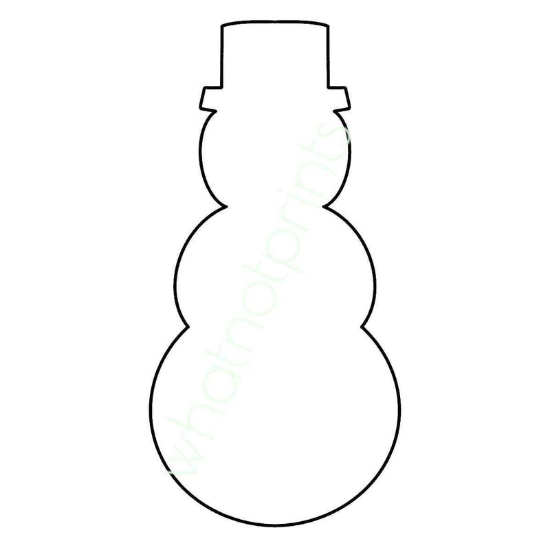 Snowman Shapes Printable - Etsy
