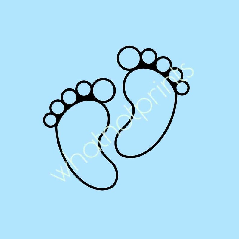 Baby Footprints Clipart: PNG & SVG, Transparent Background (digital ...