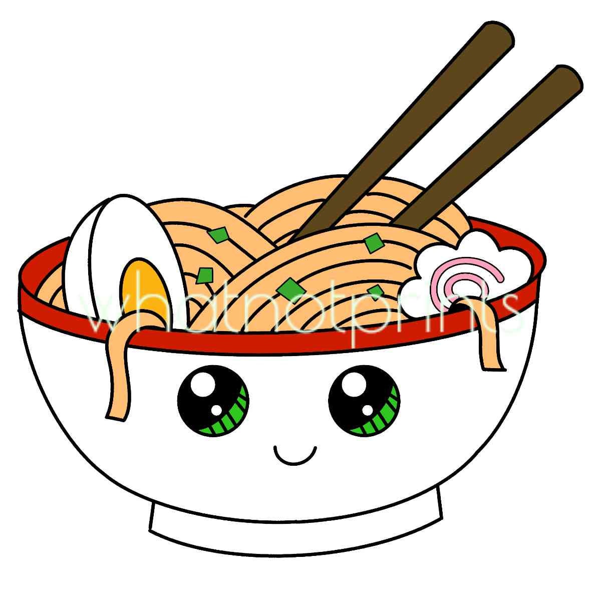 Kawaii Bowl of Ramen PNG Transparent Background Commercial Use OK ...
