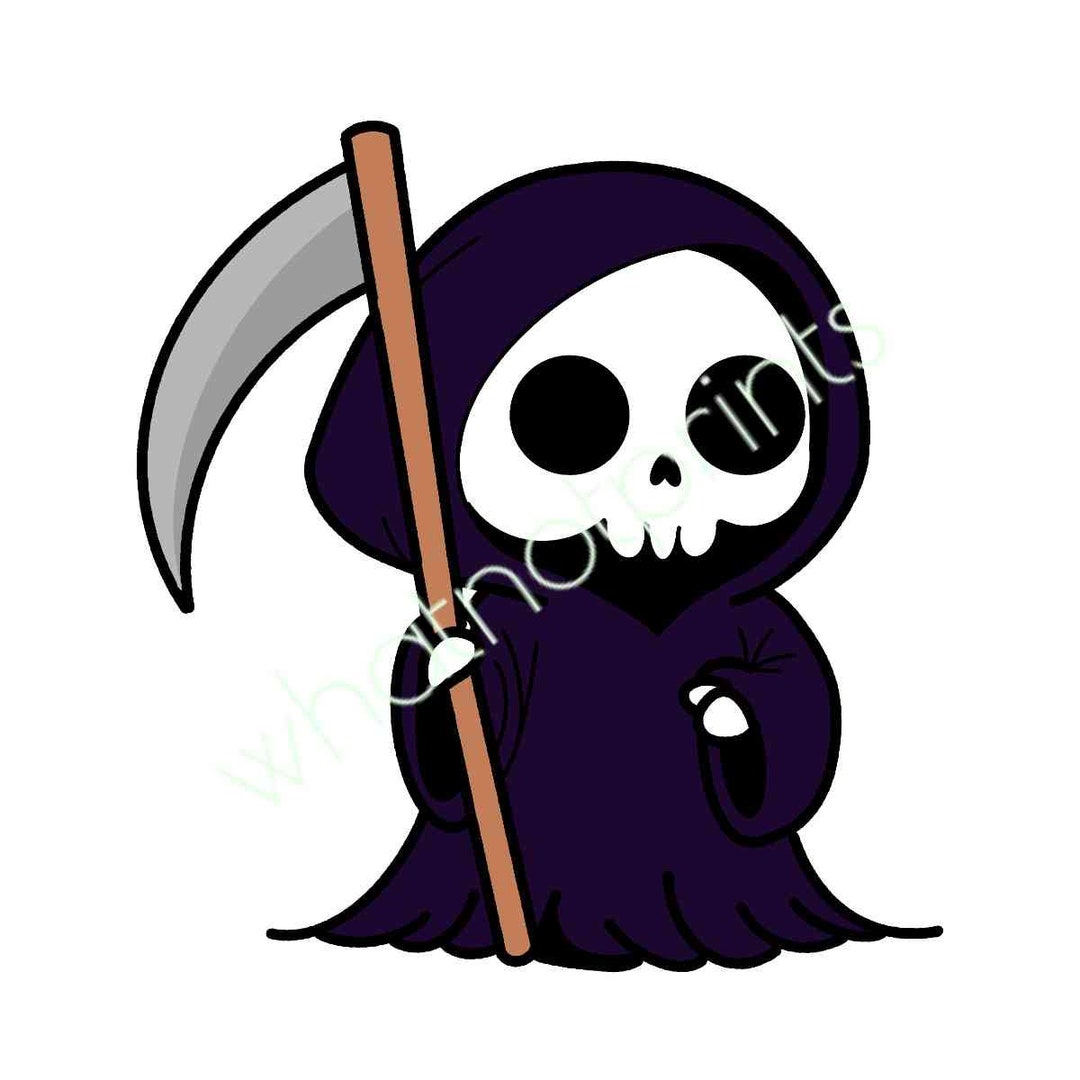 Cute Grim Reaper PNG Transparent Background Commercial Use OK Clipart ...
