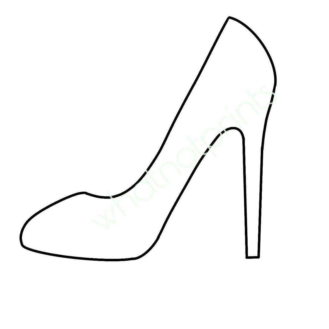 Commercial High Heel Pump PNG Transparent Background Stencil, Template ...