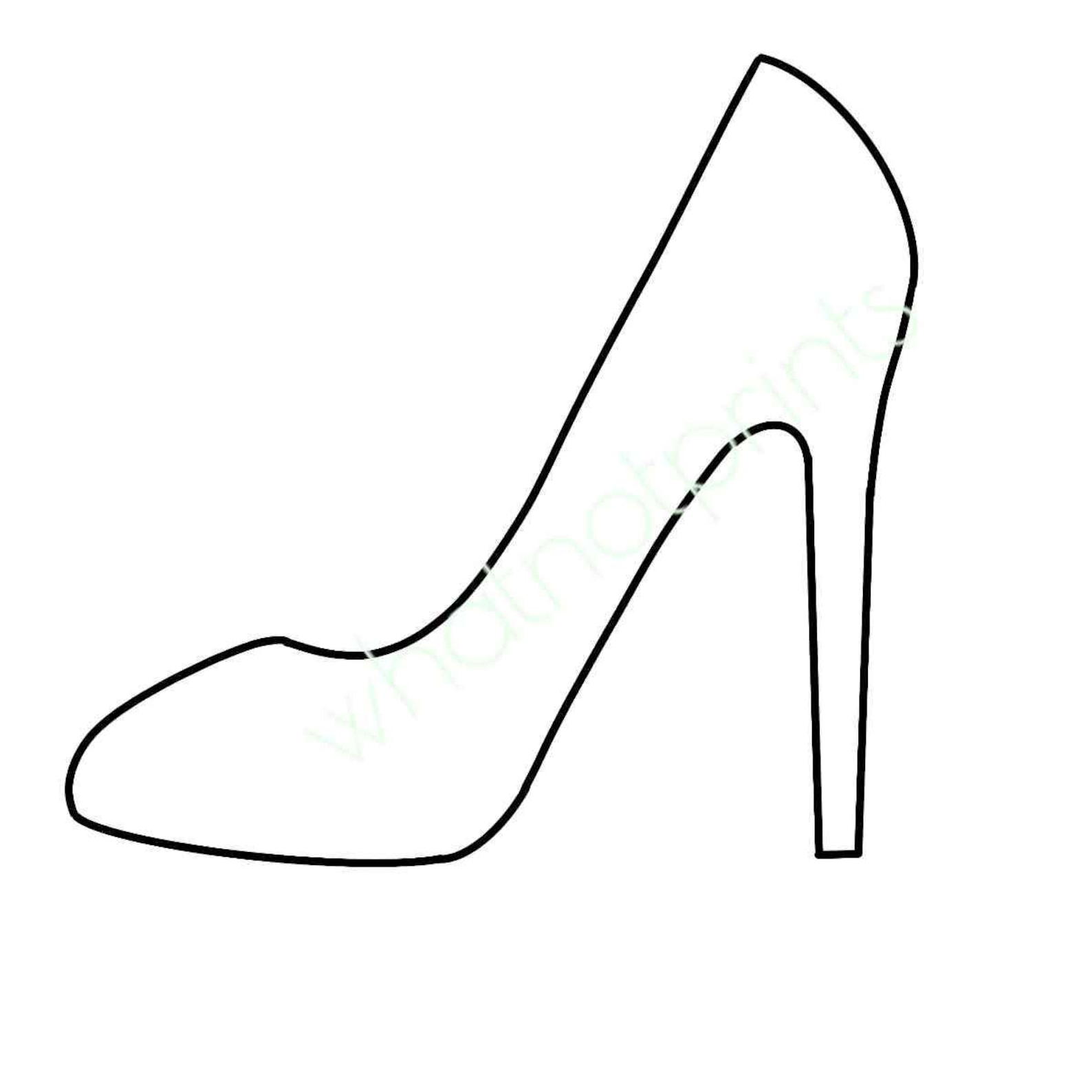 Commercial High Heel Pump PNG & SVG Transparent Background Stencil ...