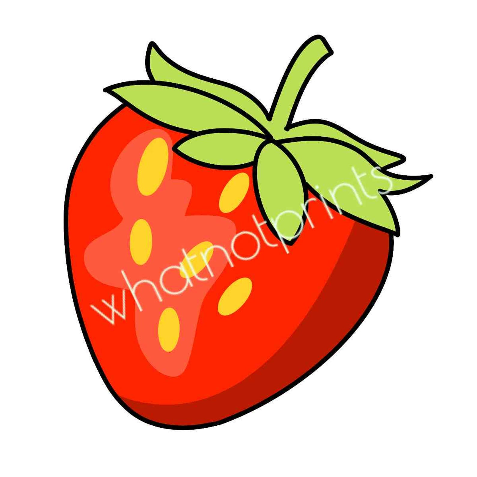 Commercial Cartoon Strawberry Clipart PNG Transparent Background ...