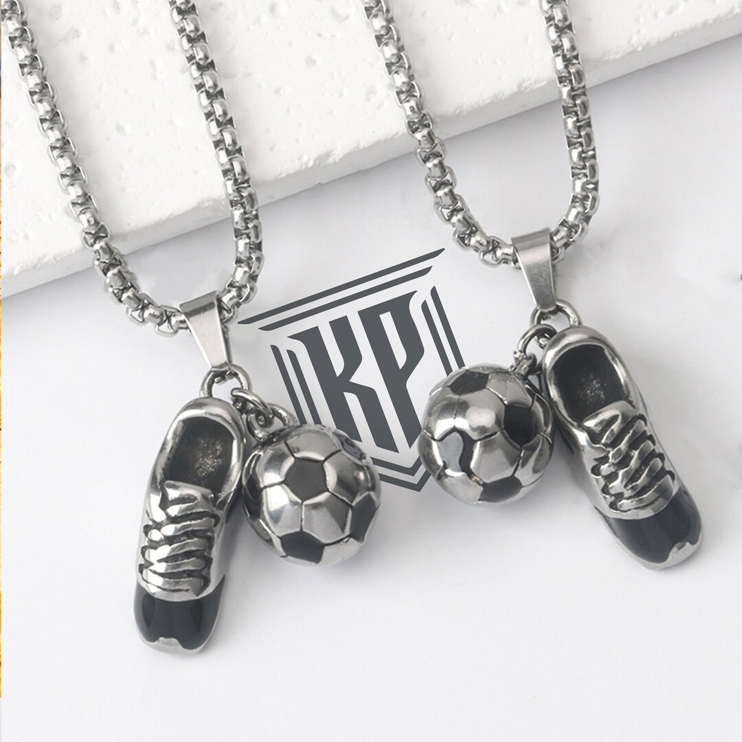 Personalized Football Necklace, Footballer Jewelry, Soccer Ball Pendant ...