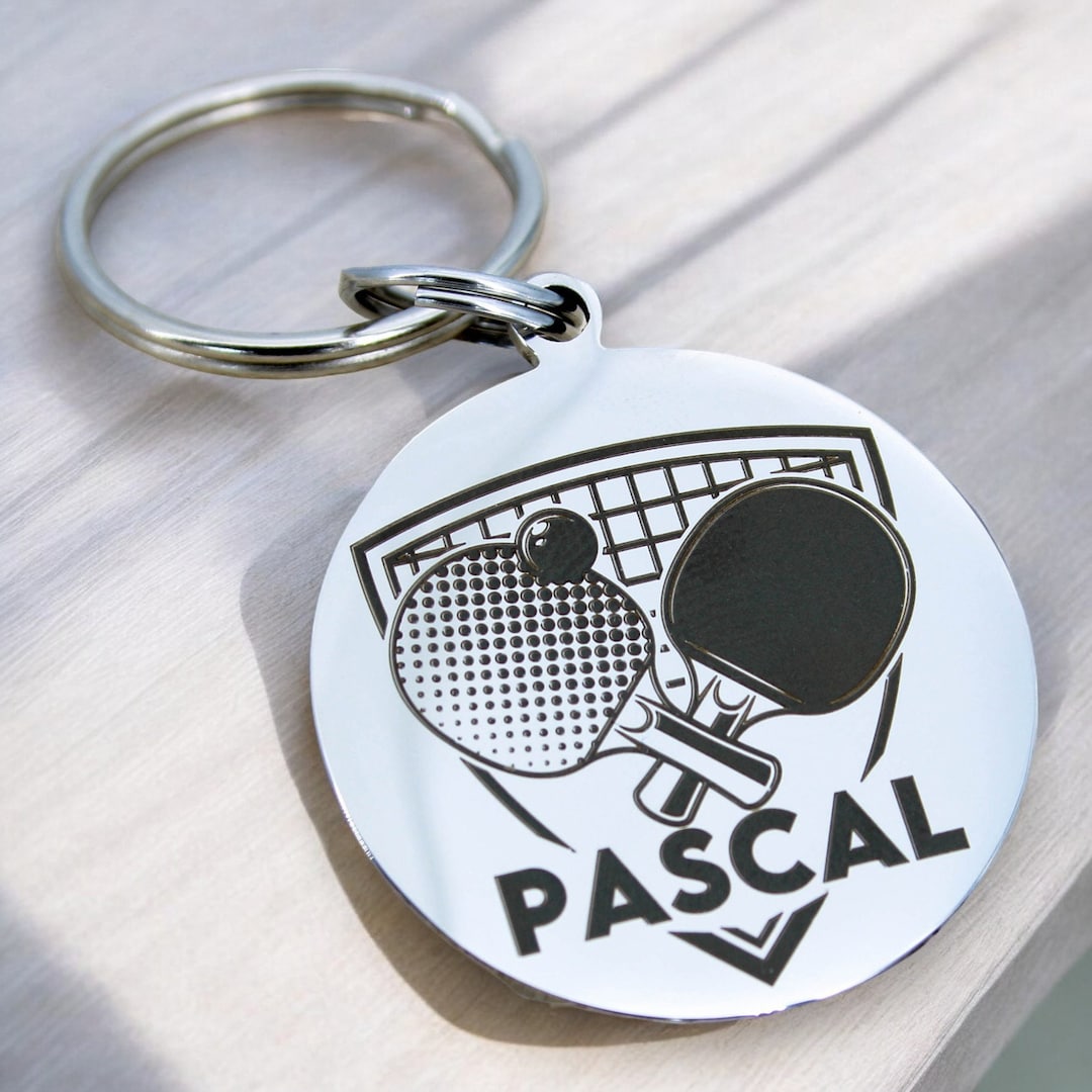 Personalized Ping-pong Player Keychain, Gift Idea for Ping-pong Player ...