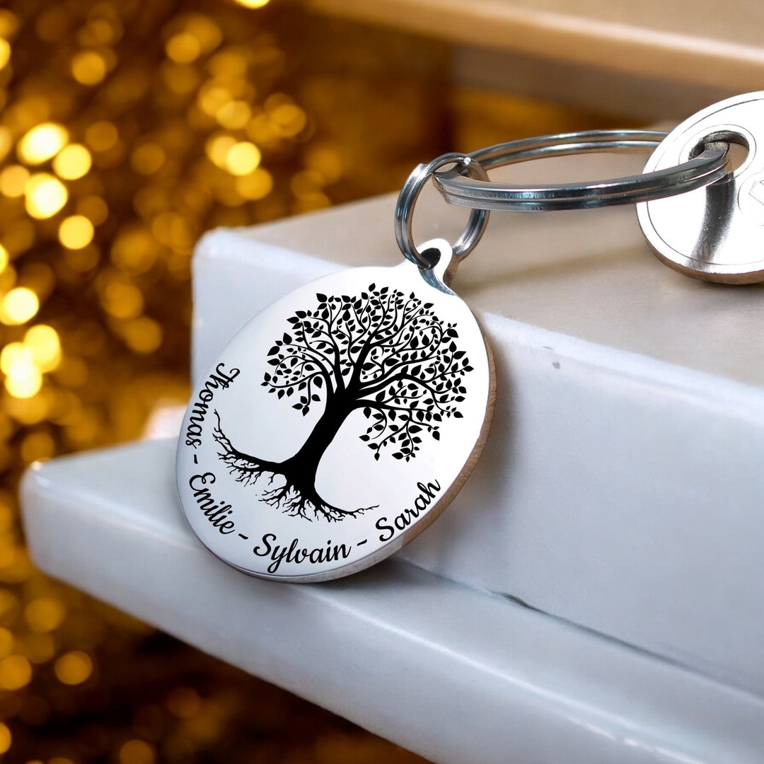 Tree of Life Key Ring, Children's First Name Key Ring, Ideal Gift for ...
