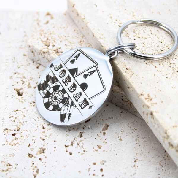 Poker Chip Keychain - Etsy