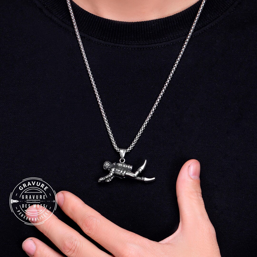 Personalized Diver Pendant Necklace - Unique Father's Day Gift, Diving ...