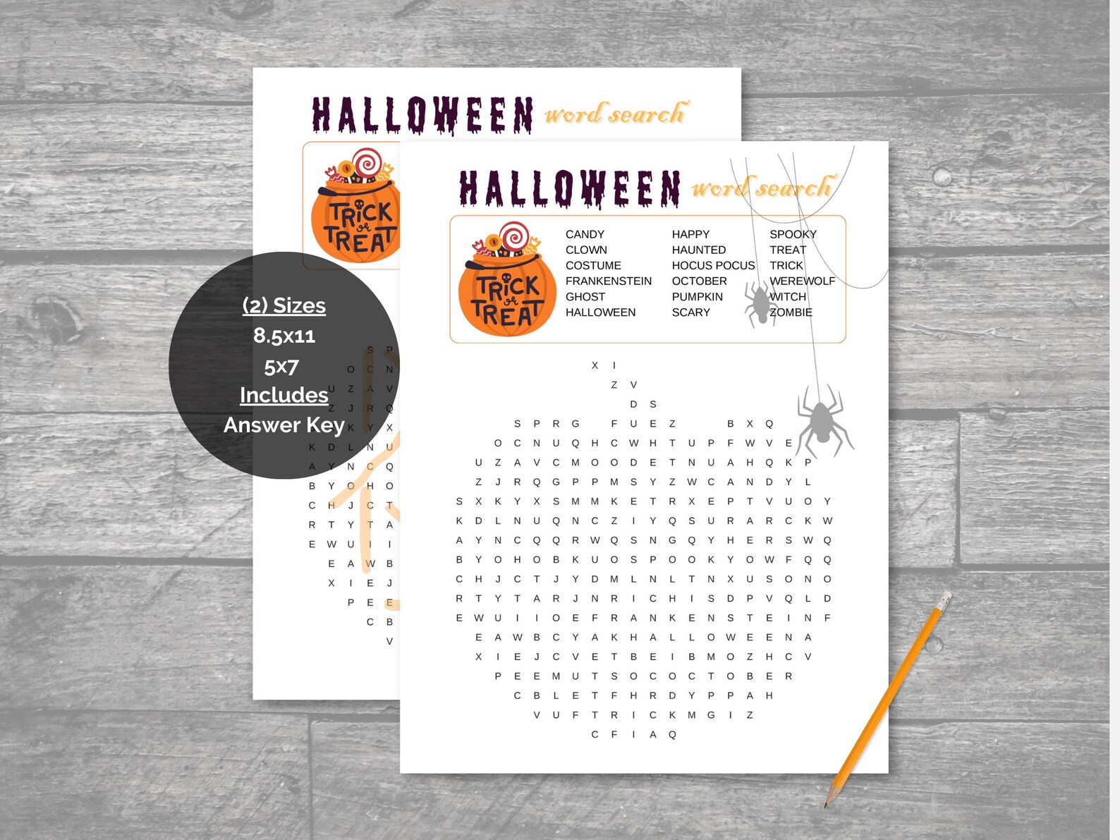 Halloween Word Search, Printable Halloween Activity, Halloween Word ...