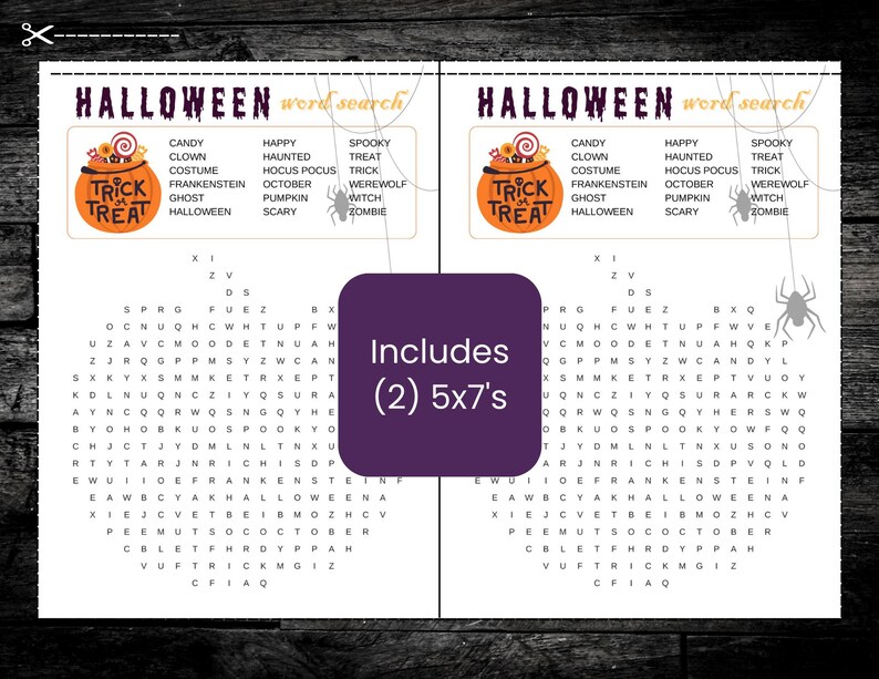 Halloween Word Search, Printable Halloween Activity, Halloween Word ...