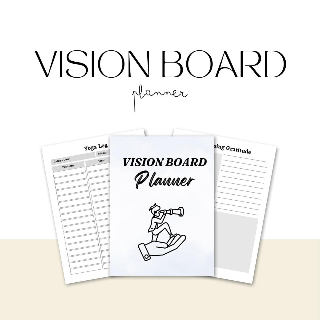 Vision Board Planner: Printable Journaling Pages (digital Download) - Etsy