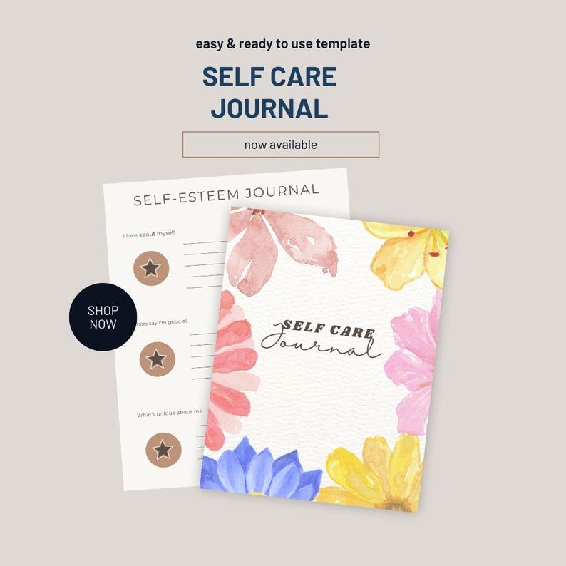 Self Care Journal – Printable Wellness Journal for Mindfulness & Mental ...