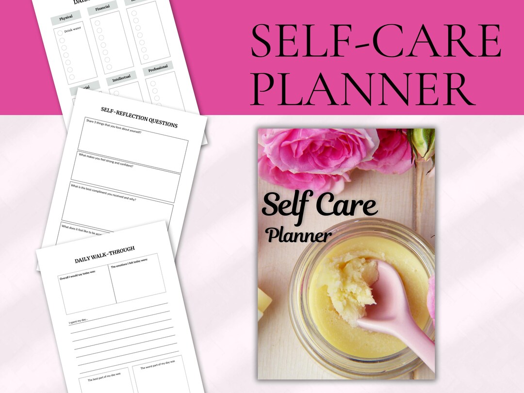 Self-care Planner Printable: Wellness Journal, Mood & Habit Tracker ...