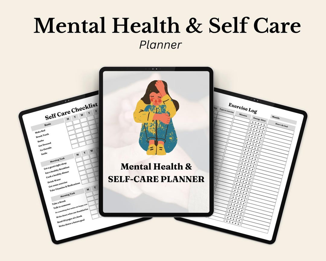 Mental Health Journal Bundle Printable, Digital Mental Health Planner ...