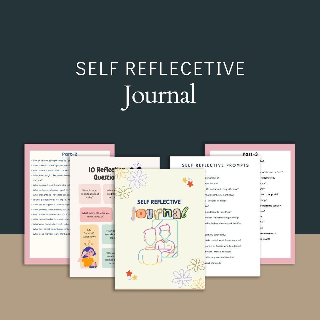 Self Reflective Journal – Printable Journal for Self-discovery ...