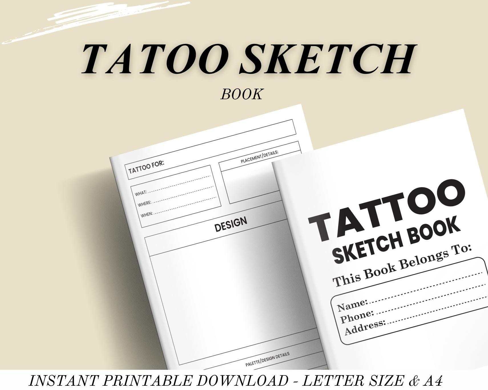 Tattoo Artist Planner Printable – Commercial Use | Digital Tattoo ...