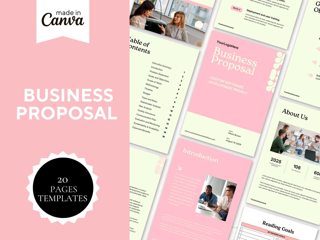 Editable Business Proposal Template, Professional Proposal, Canva ...
