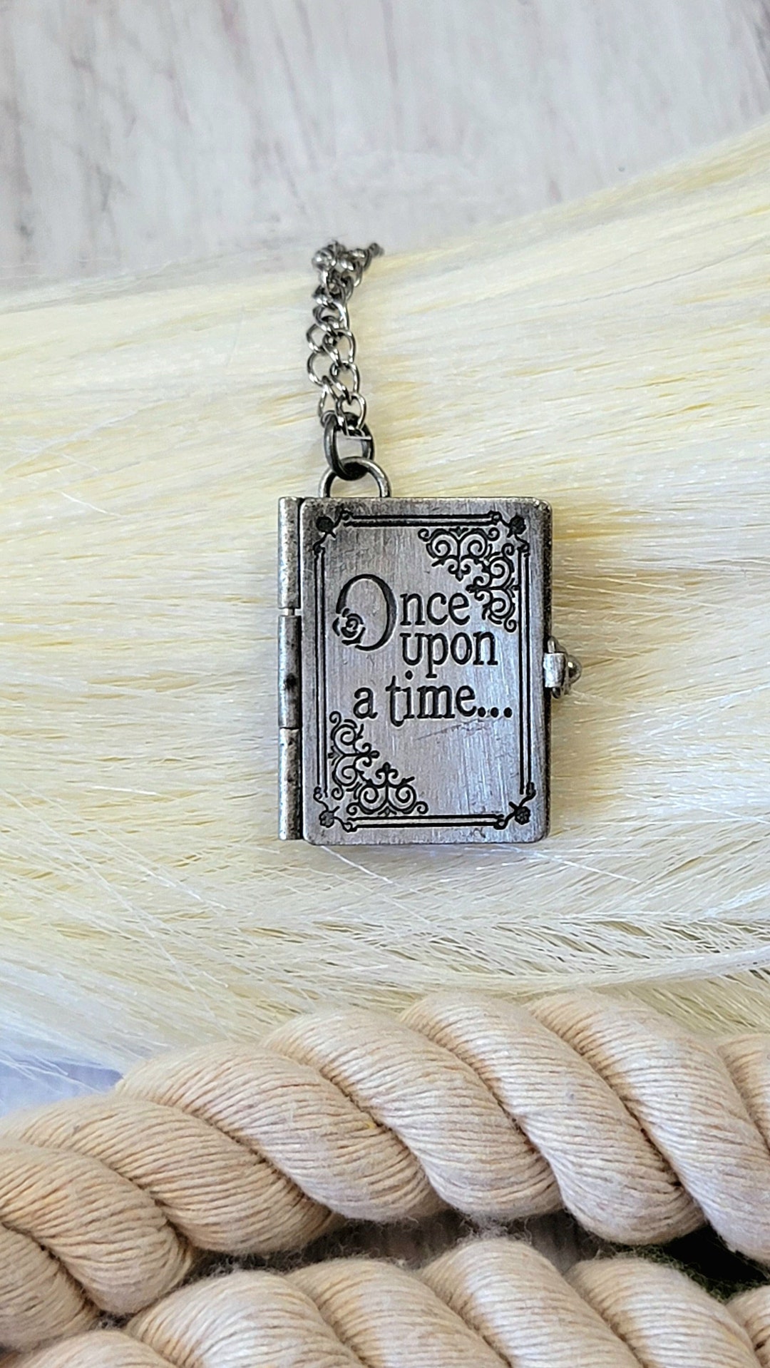 Miniature Fairy Tale Book Necklace, Storybook Locket, Journal With Real ...