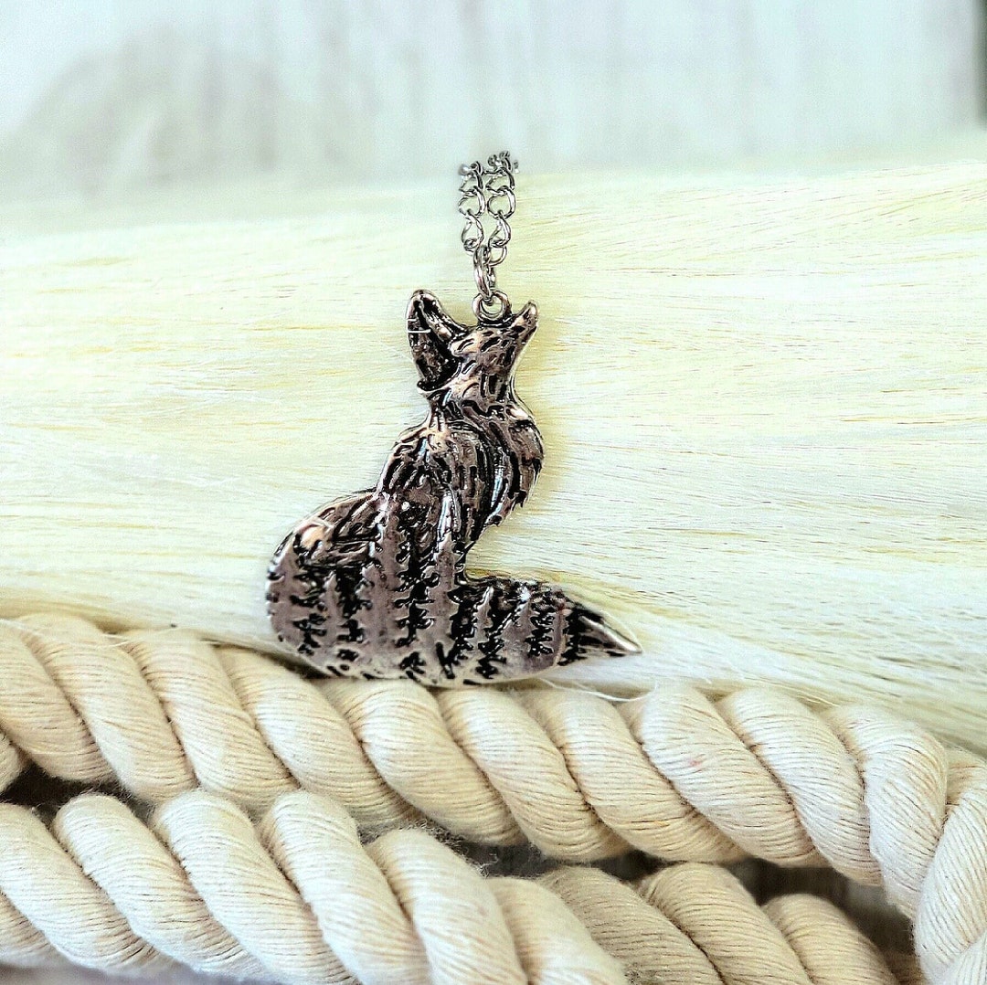 Silver Fox Necklace, Female Vixen Pendant, Kwahn Inspired Charm ...