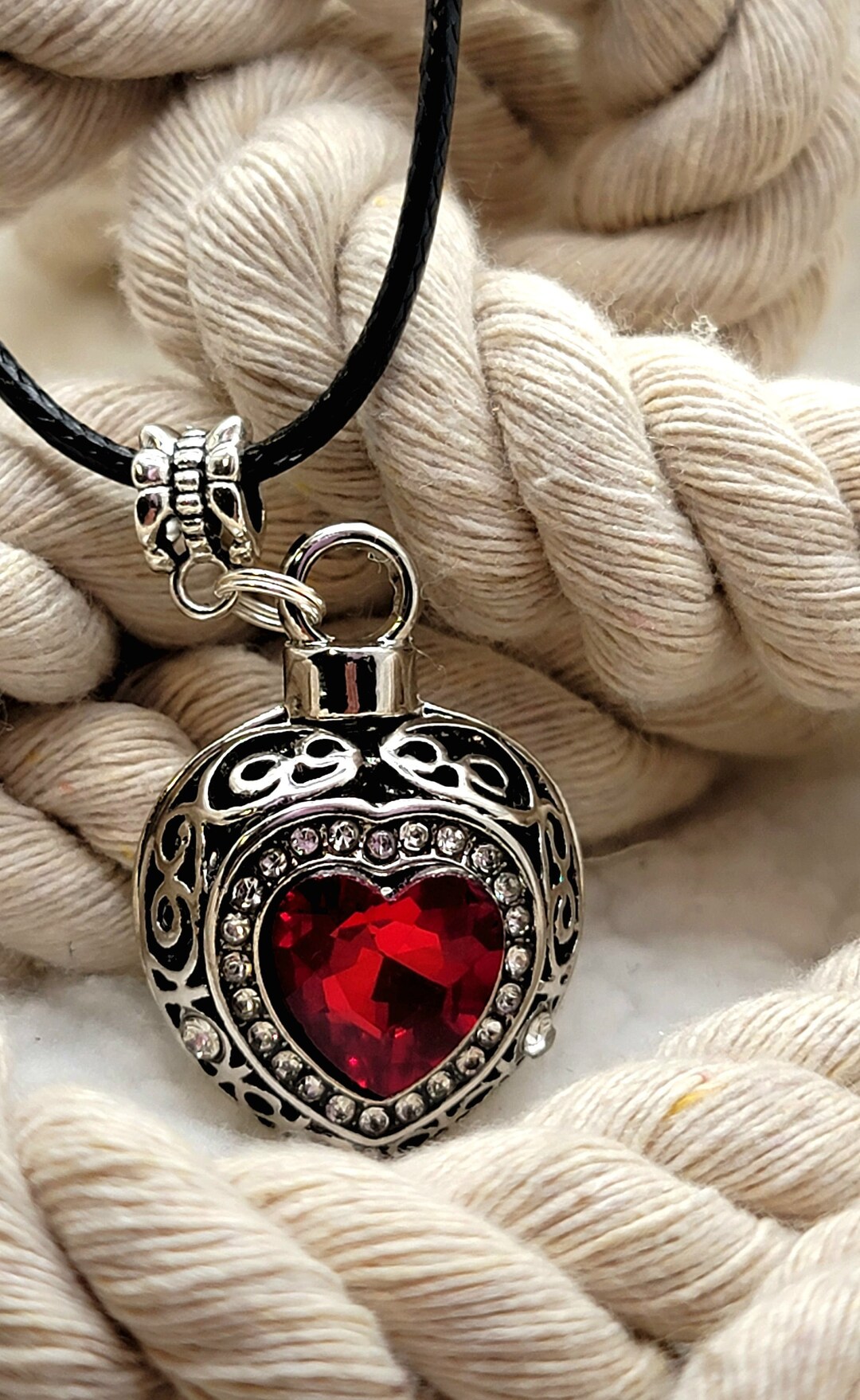Blood-red Heart Shaped Necklace, Queen of Hearts Charm, Fancy Glamour ...